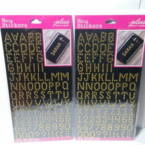 ek success brands | Office | Bling Stickers Gold 2 Sheets 93 Pieces Per ...